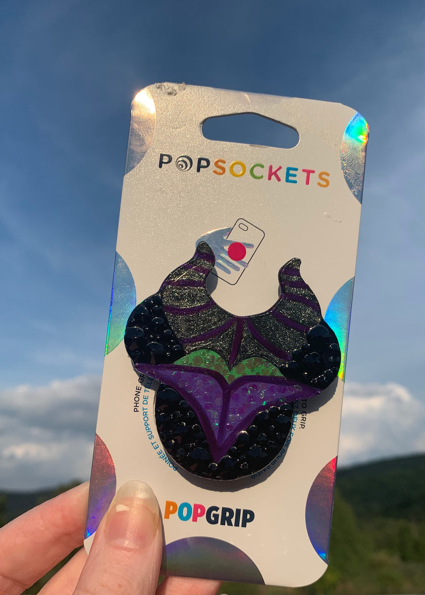 Glitter/Crystal Maleficent Inspired Pop Grip/ Popsocket ...